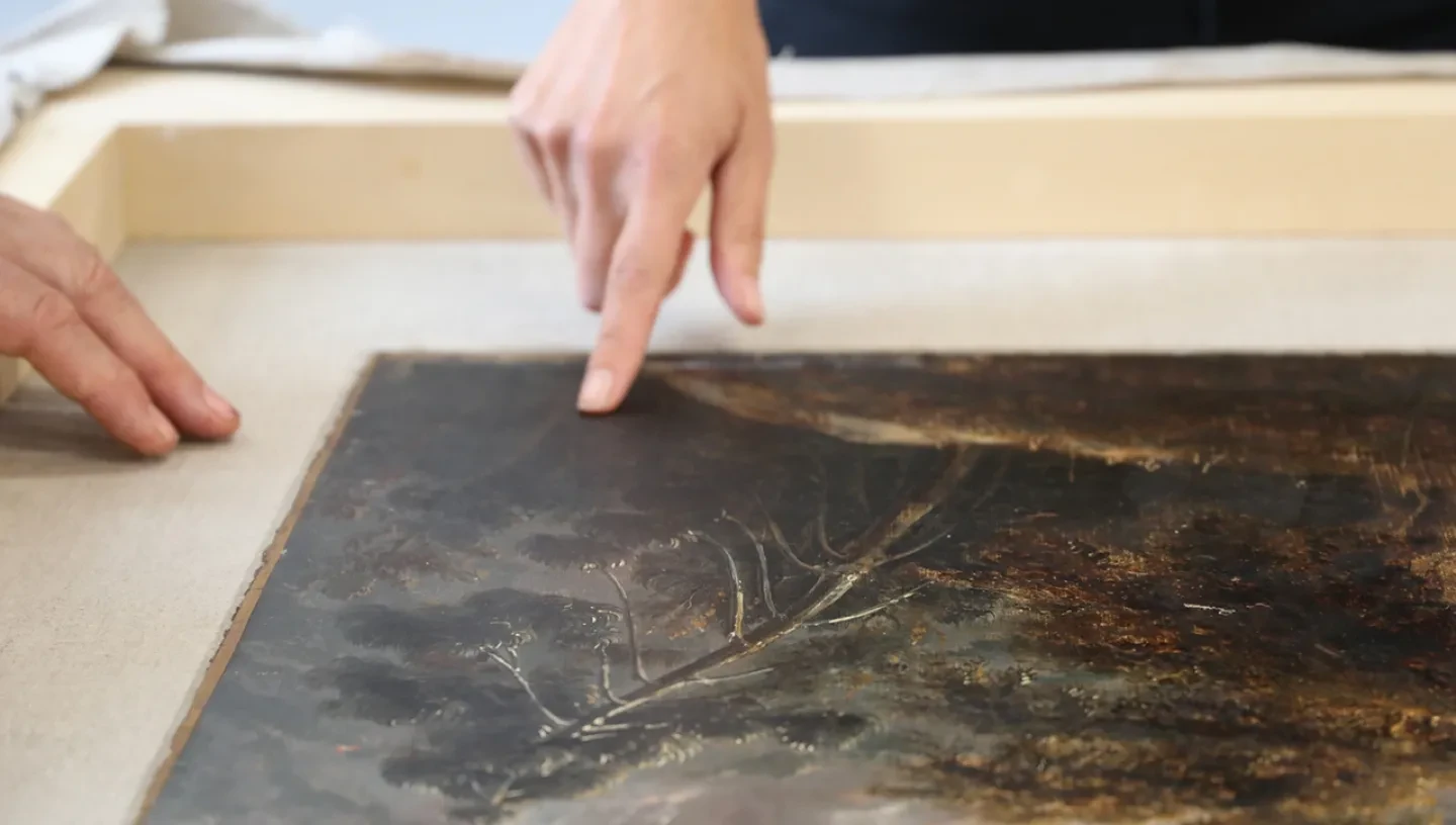 What does 'lining' a painting mean? | Royal Museums Greenwich